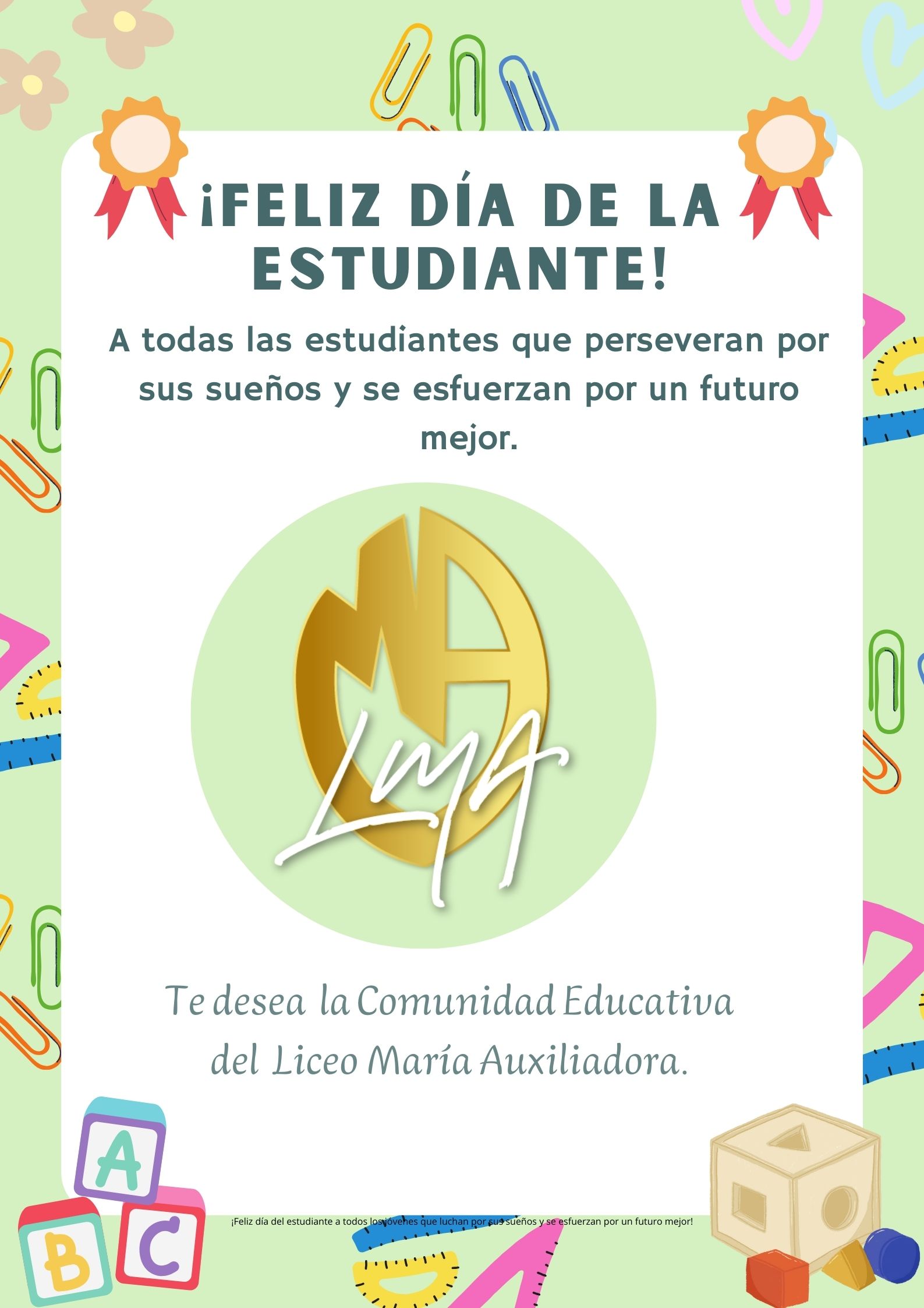 Feliz Día de la estudiante
